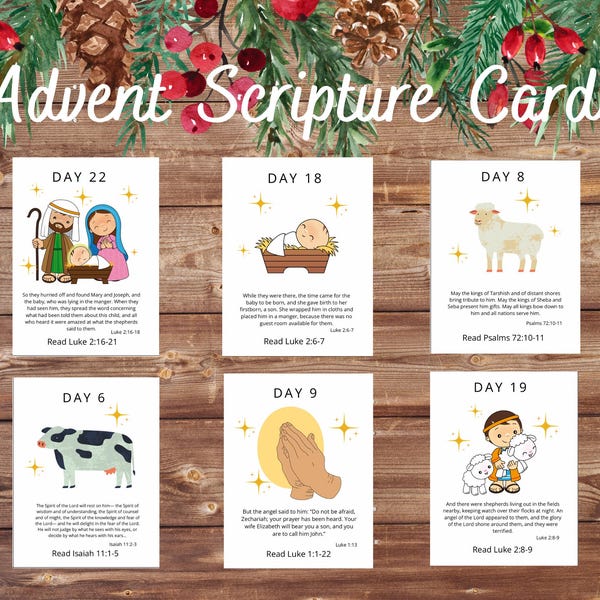 Advent Cards - Etsy
