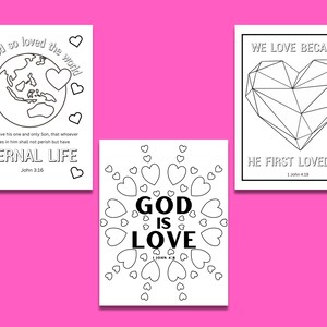 Valentines Day Scripture Coloring Pages Kids Adults, Valentines Day ...