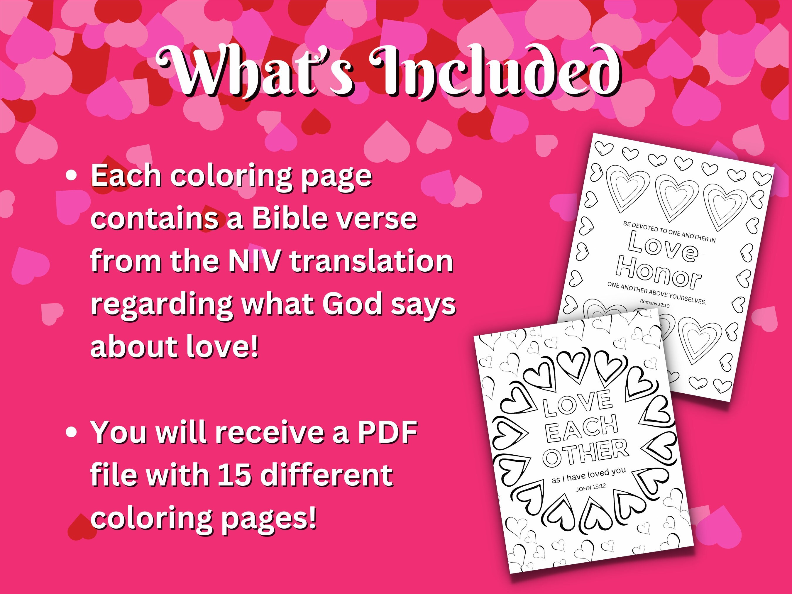 Valentines Day Scripture Coloring Pages Kids Adults - Etsy