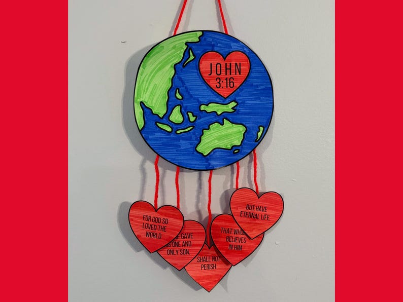 Christian Valentine’s Day Bible Coloring Pages Craft Kids, John 316 ...