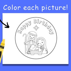 Happy Birthday Jesus Craft, Nativity Christmas Christian Activity ...