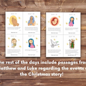 Advent Scripture Cards, Advent Calendar, Nativity Advent Calendar, Kids ...