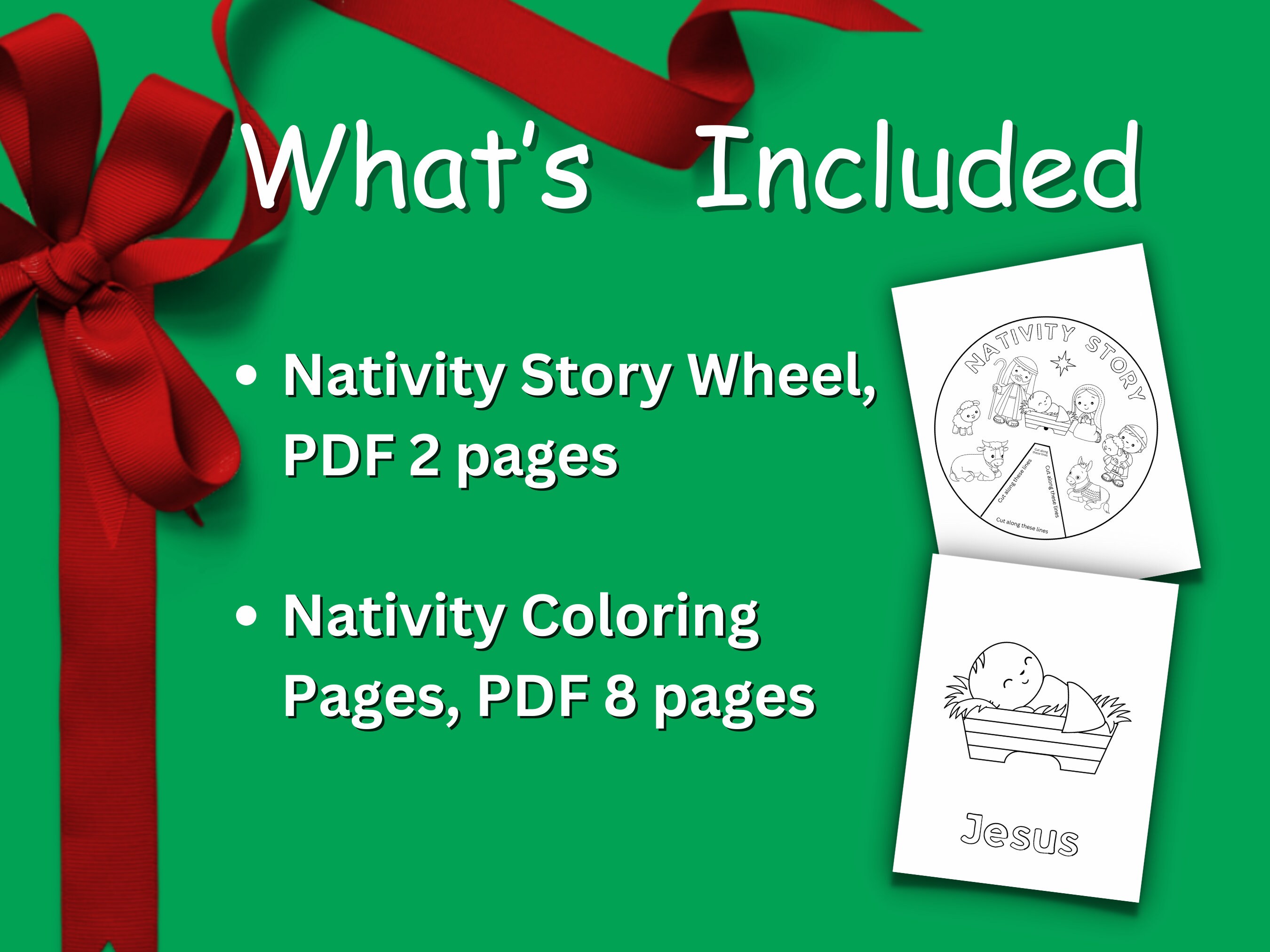 Christian Christmas Story Wheel Craft, Bible Verse Advent Kids Activity ...