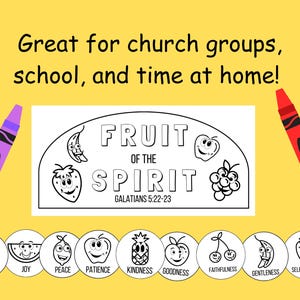 Fruit of the Spirit Mobile Craft Kids, Galatians 5 Christian Bible ...