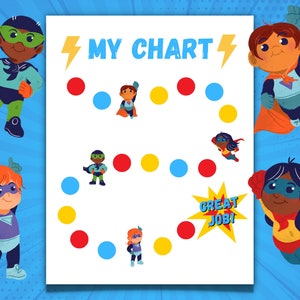 Superhero Potty Training Reward Chart: Printable Behavior Tracker ...