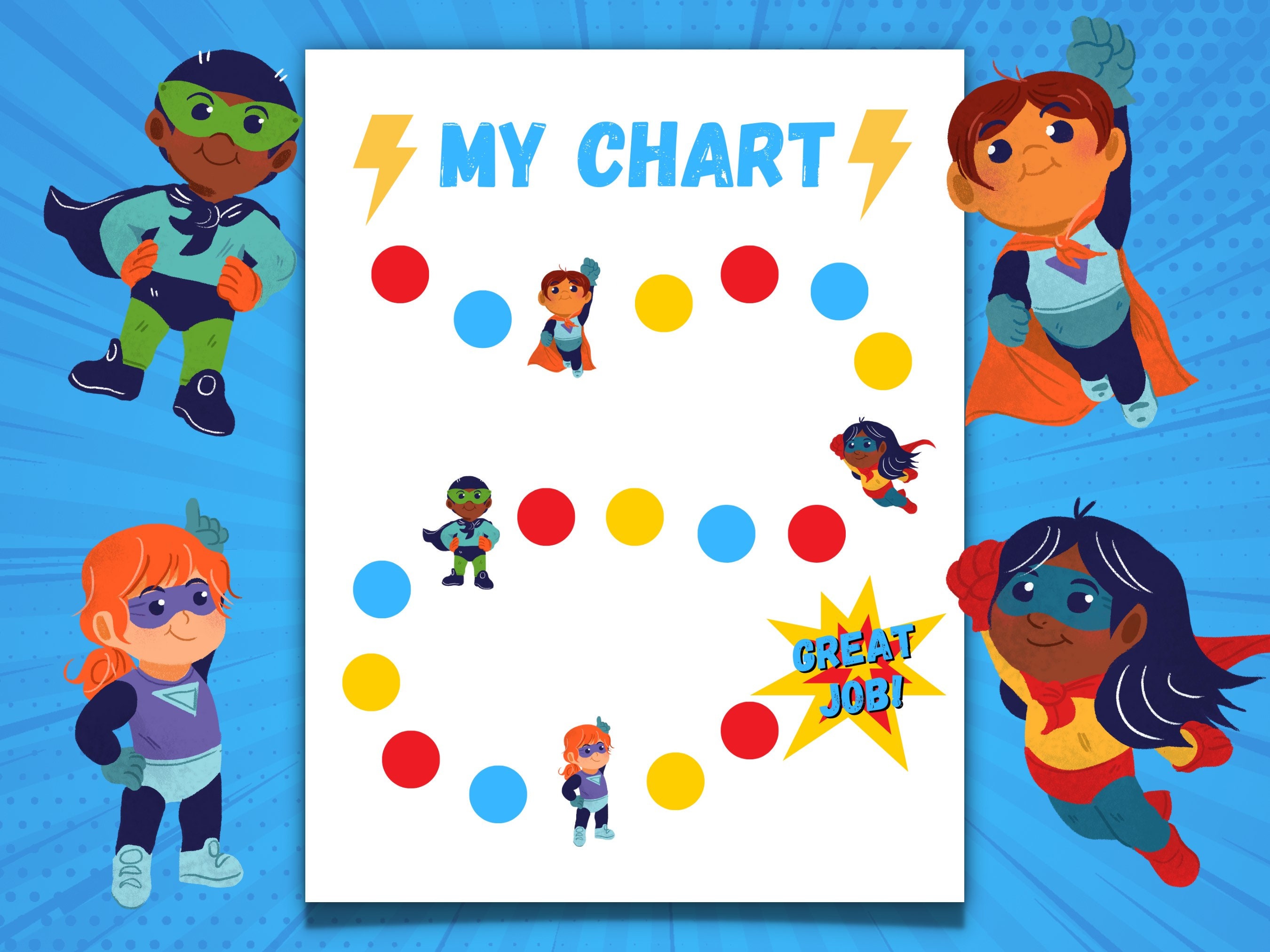 Superhero Potty Training Reward Chart: Printable Behavior Tracker ...