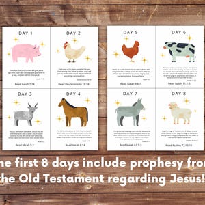 Advent Scripture Cards, Advent Calendar, Nativity Advent Calendar, Kids ...