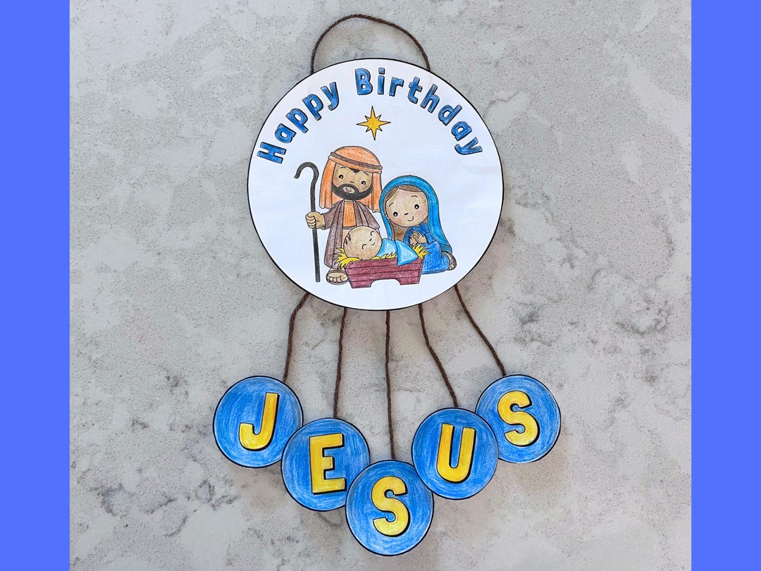 Happy Birthday Jesus Craft, Nativity Christmas Christian Activity ...