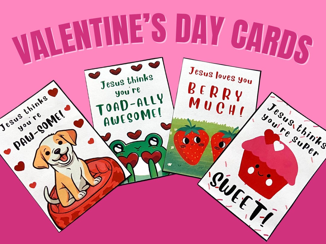Christian Valentines Day Kids Cards Scripture Printable, Elementary ...