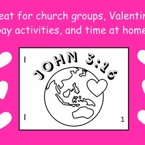 Christian Valentine’s Day Bible Coloring Pages Craft Kids, John 3:16 ...