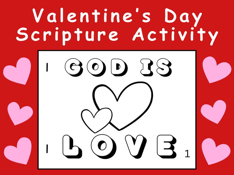 Christian Valentine’s Day Bible Coloring Pages Craft Kids, Bible Verse ...