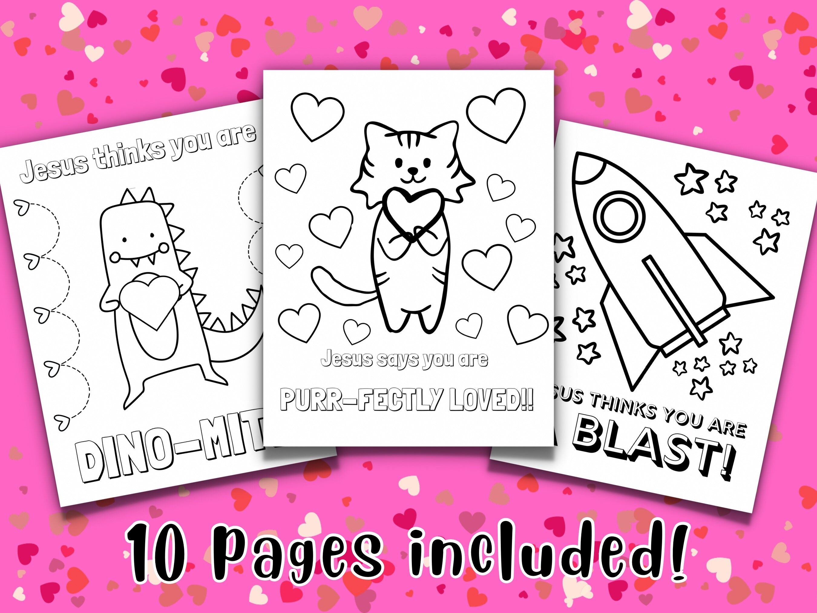 Valentines Day Faith Jesus Coloring Pages Kids, Christian Coloring ...