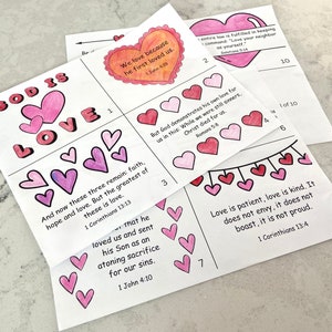 Christian Valentine’s Day Bible Coloring Pages Craft Kids, Bible Verse ...
