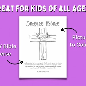 Easter Story Coloring Page, Holy Week Scripture Craft Kids ...
