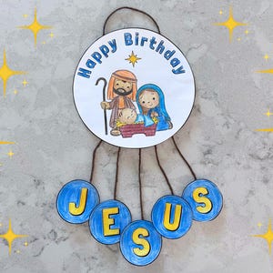 Happy Birthday Jesus Craft, Nativity Christmas Christian Activity ...