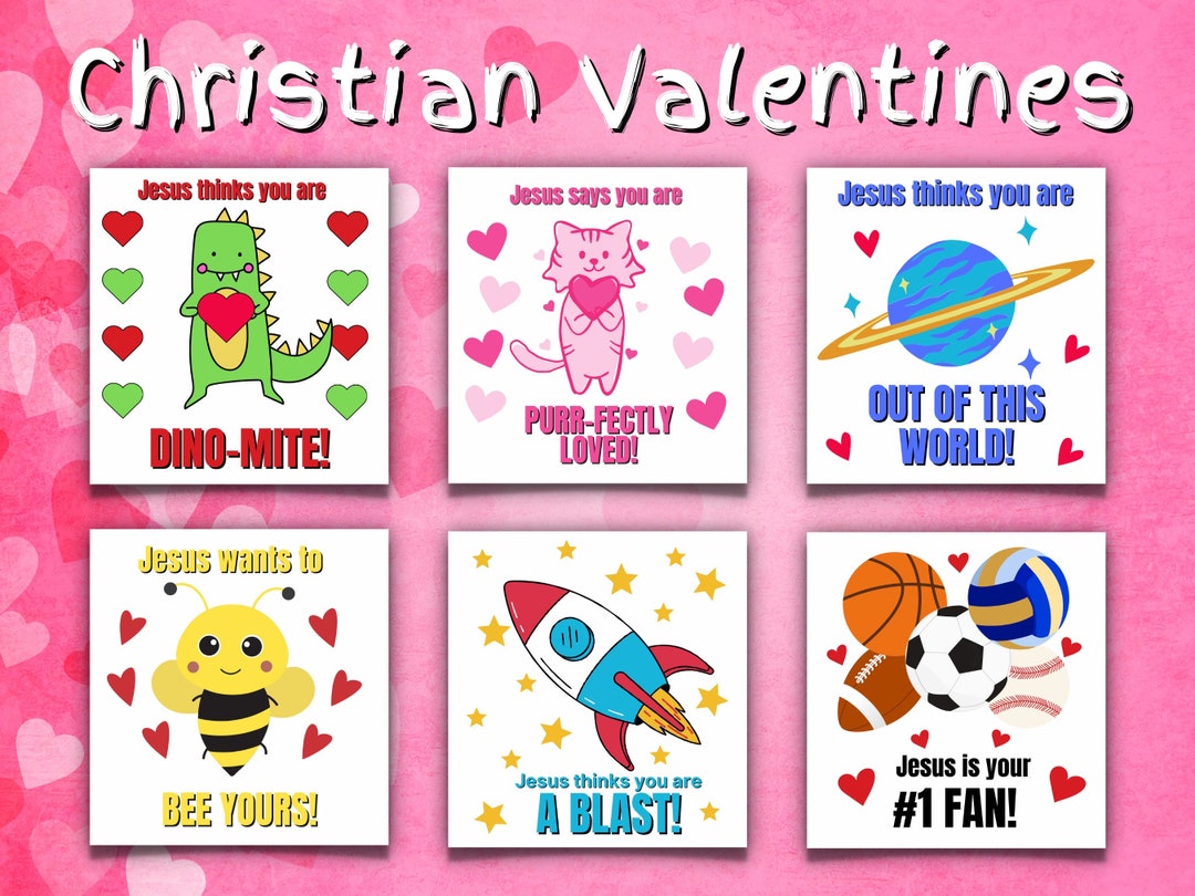 Christian Valentines Kids Cards Scripture Printable Valentines, Jesus ...