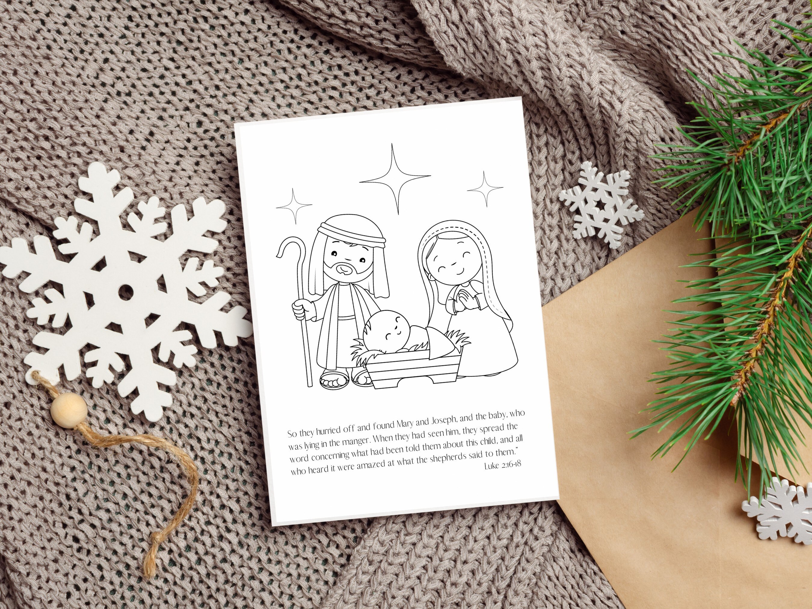 Advent Christmas Nativity Coloring Pages Kids, Christian Sunday School ...
