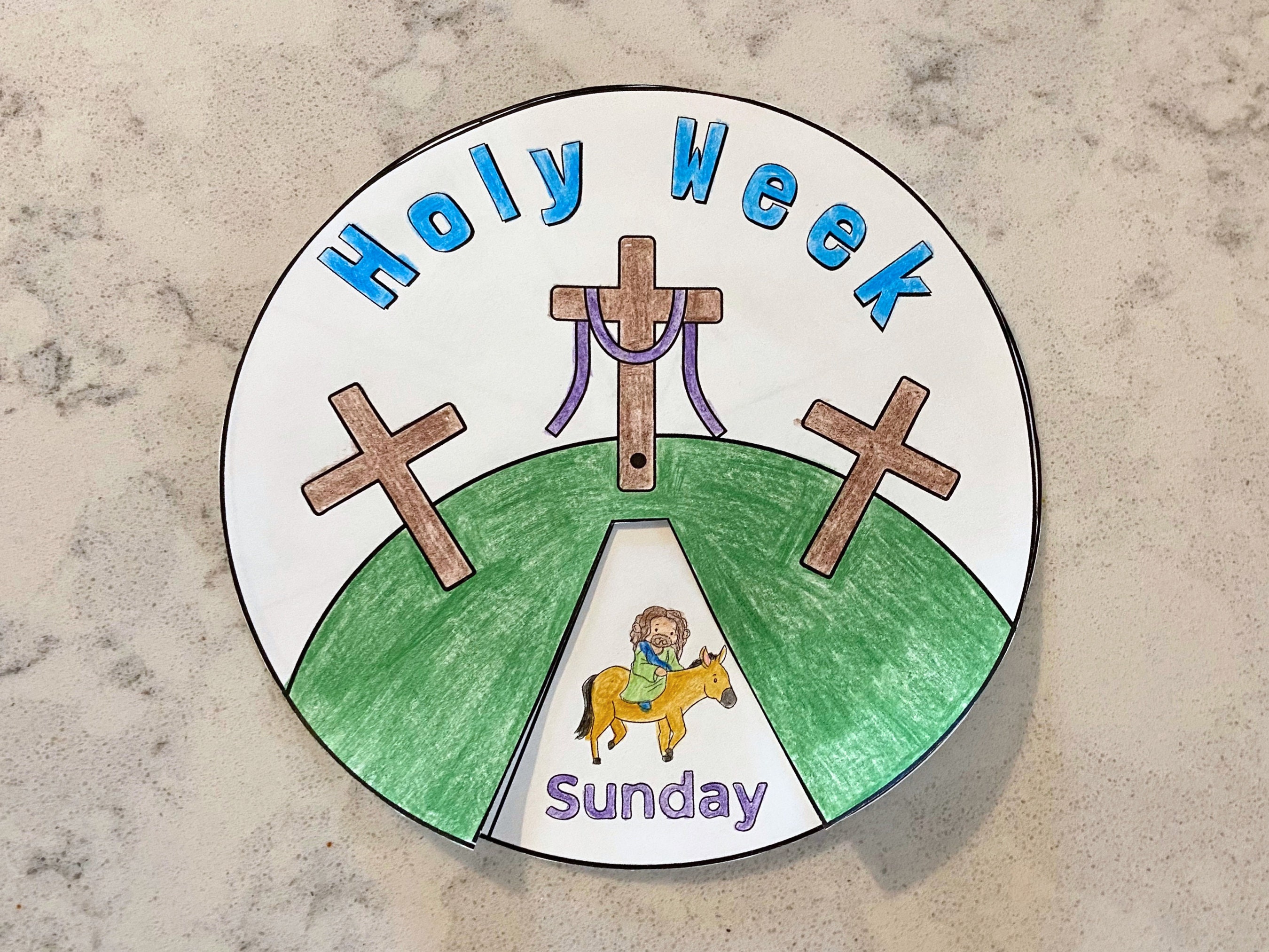 Easter Story Coloring Activity, Holy Week Craft, Scripture Bible ...