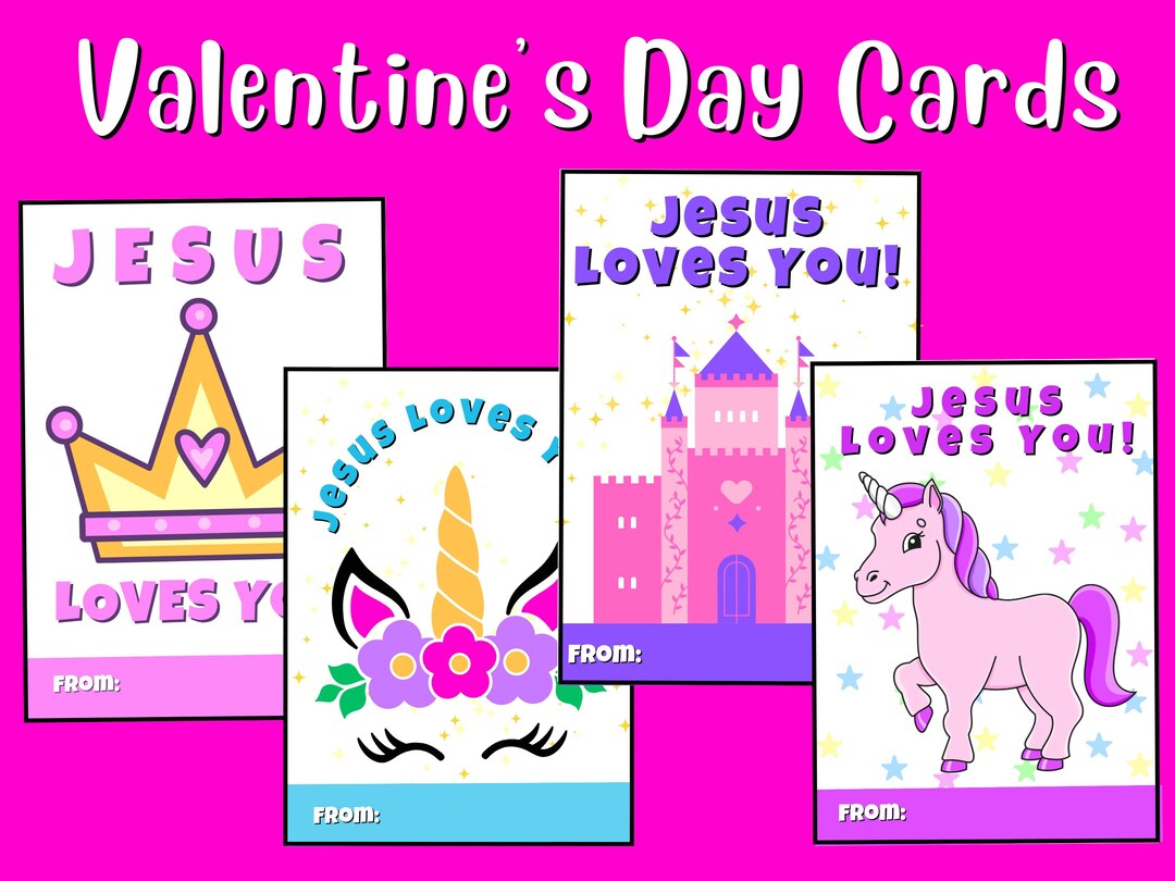 Christian Valentines Day Cards: Jesus Loves You (PDF) - Etsy