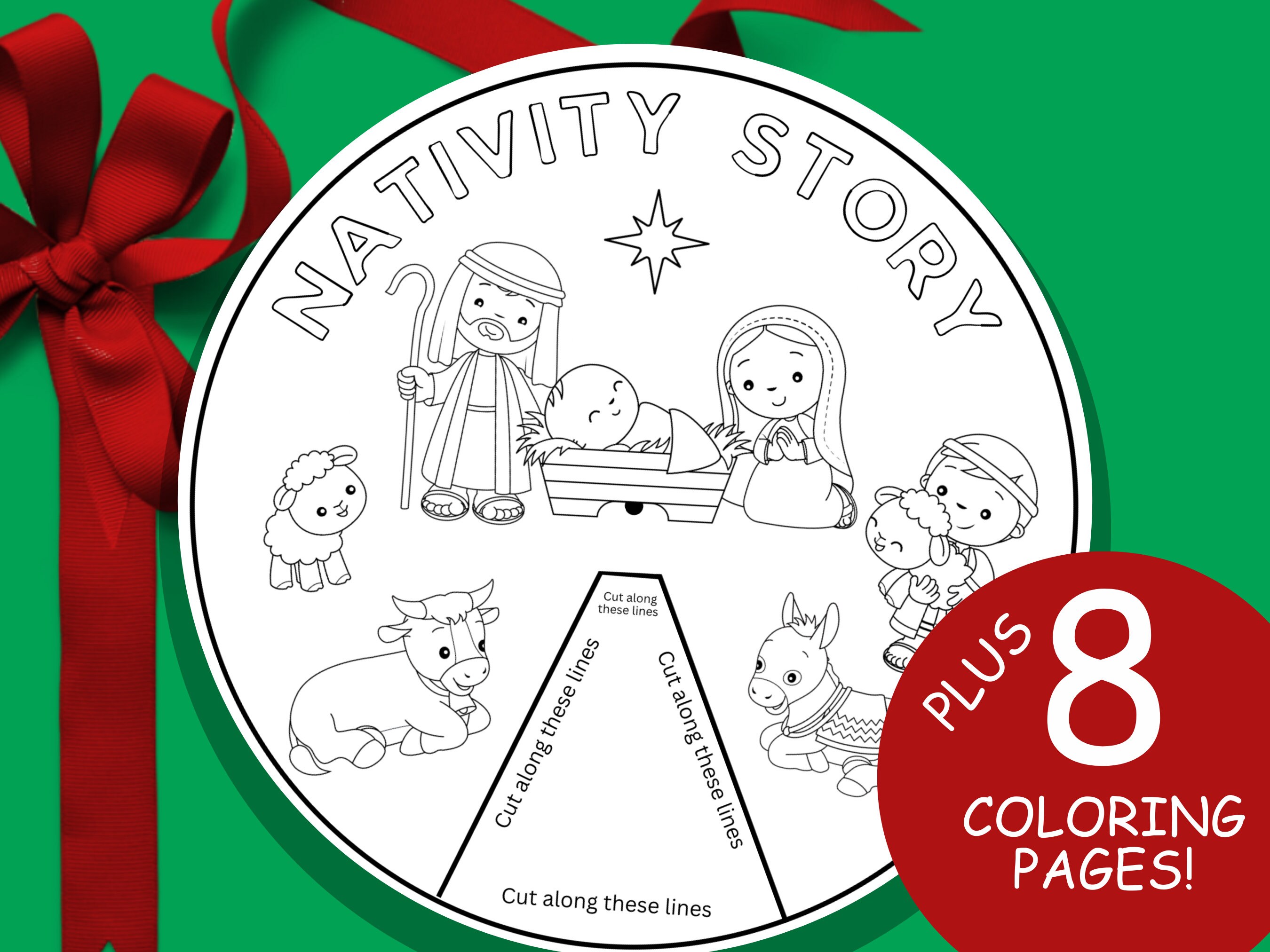 Christian Christmas Story Wheel Craft, Bible Verse Advent Kids Activity ...