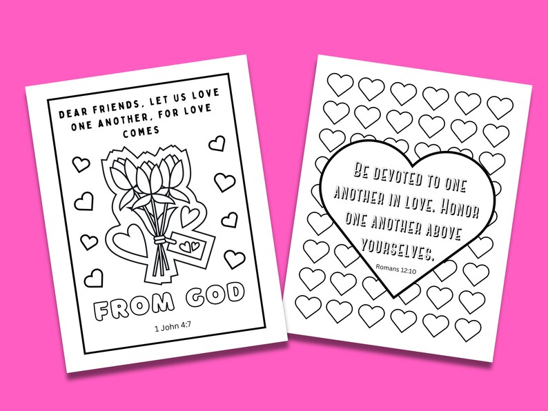 Valentines Day Scripture Coloring Pages Kids Adults, Valentines Day ...