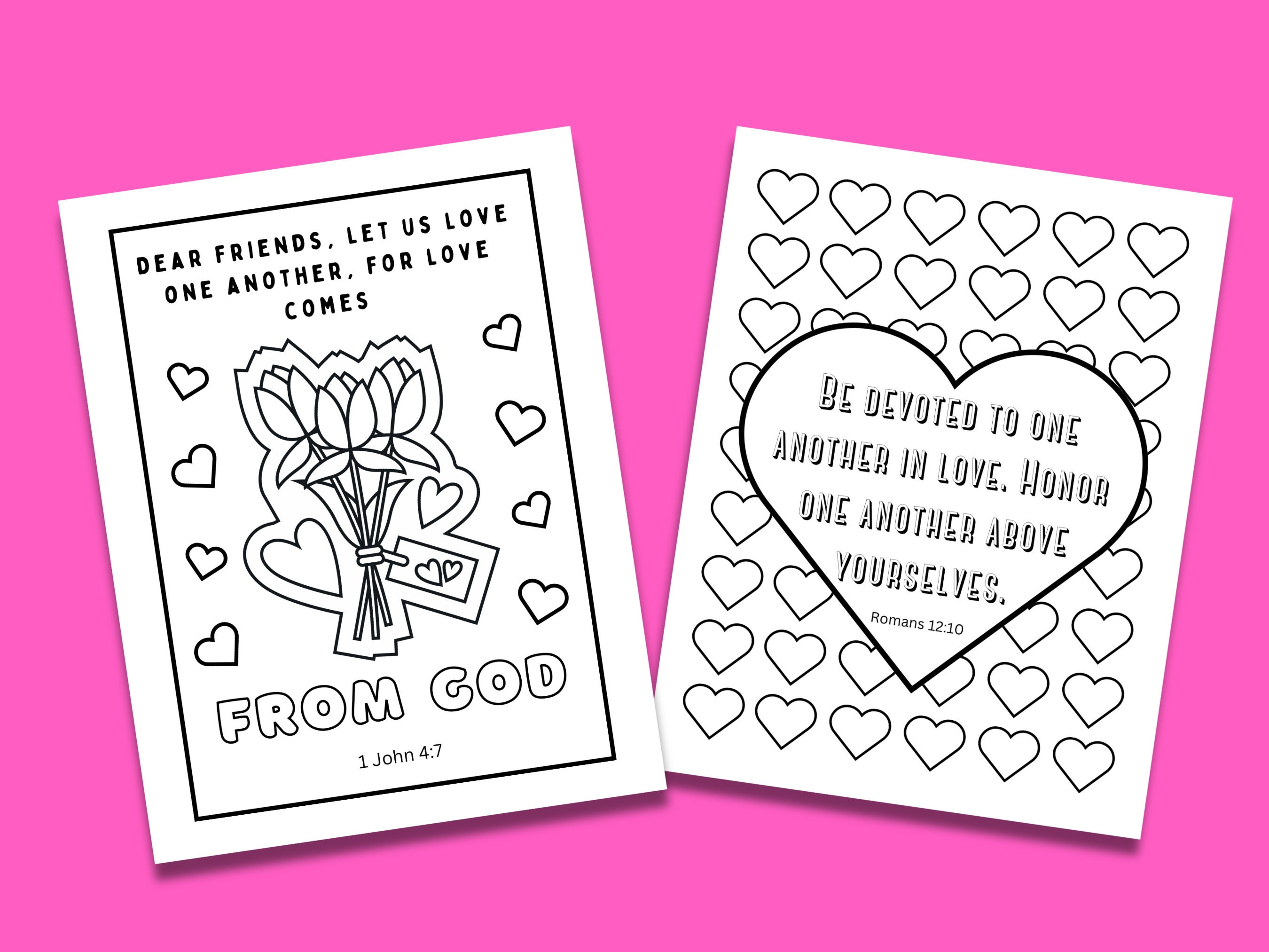Valentines Day Scripture Coloring Pages Kids Adults, Valentines Day ...