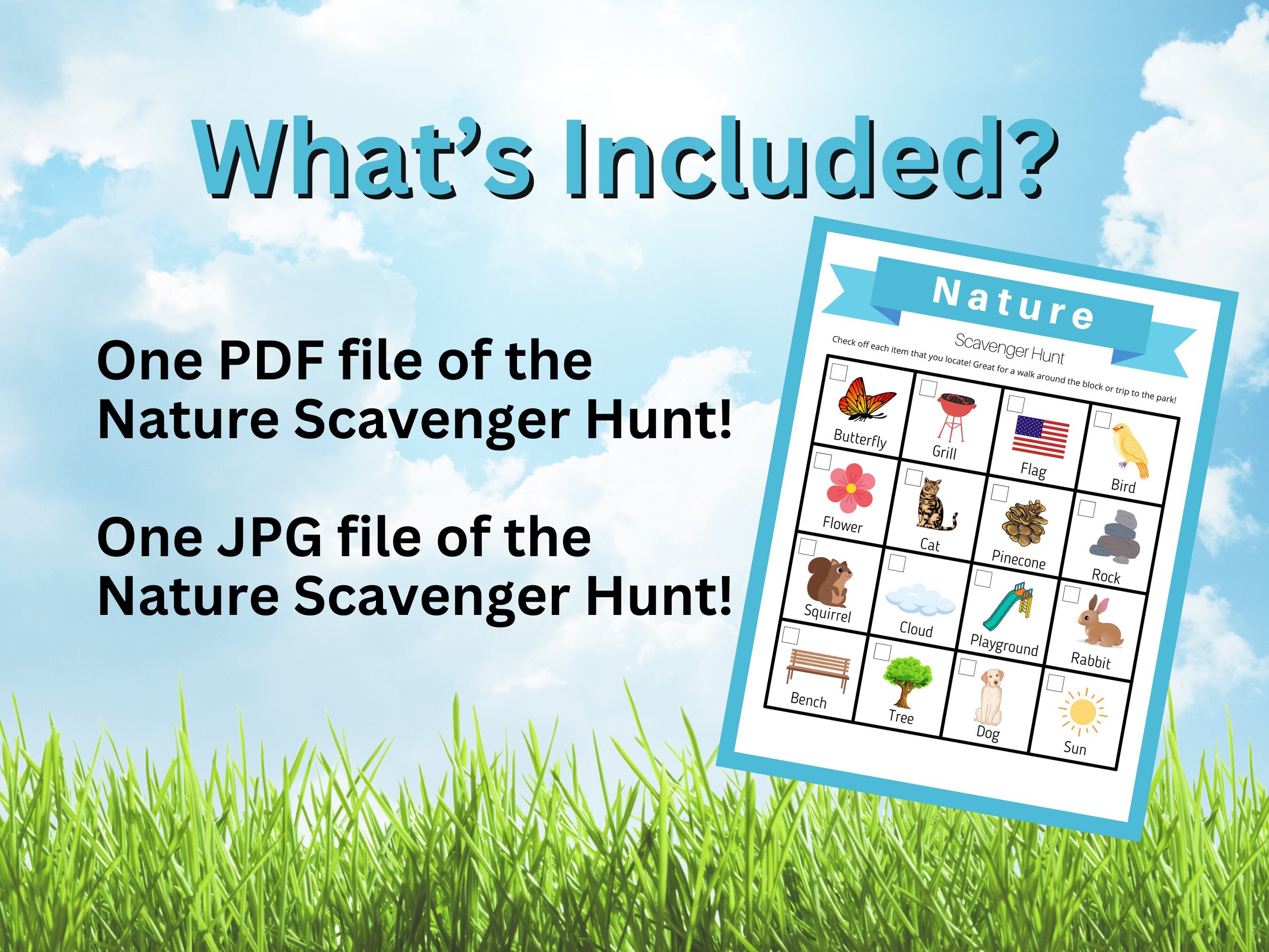 Spring Outdoor Scavenger Hunt, Treasure Hunt, Scavenger Hunt ...