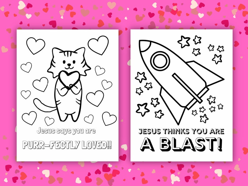 Valentines Day Faith Jesus Coloring Pages Kids, Christian Coloring ...