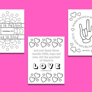 Valentines Day Scripture Coloring Pages Kids Adults, Valentines Day ...