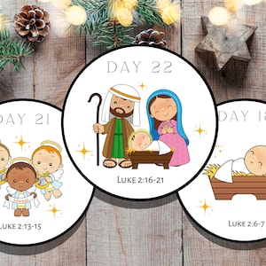 Advent Calendar Ornaments, Nativity Advent Kids Craft, Christian ...