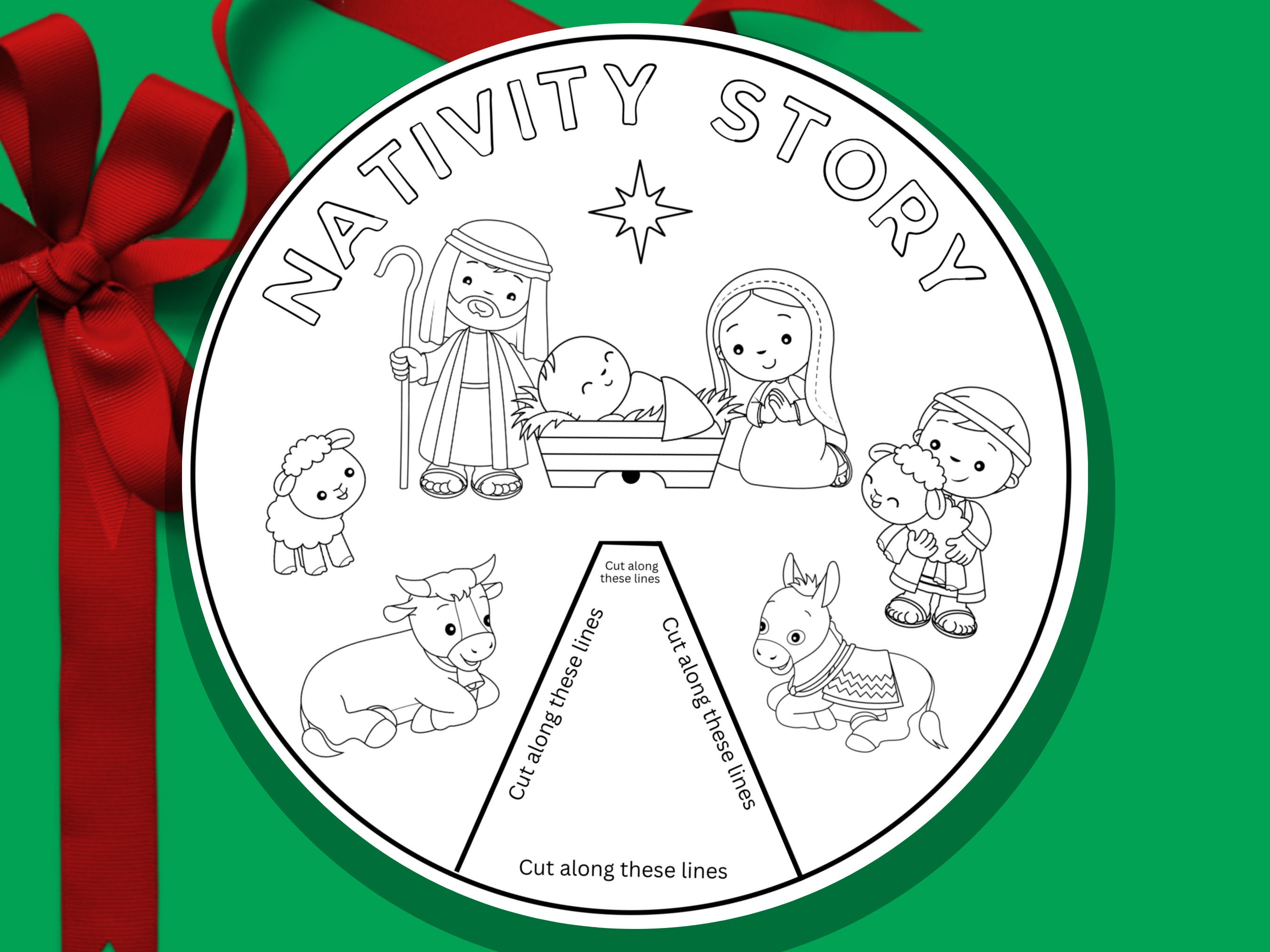 Christian Christmas Story Wheel Craft, Bible Verse Advent Kids Activity ...