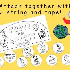 Fruit of the Spirit Mobile Craft Kids, Galatians 5 Christian Bible ...