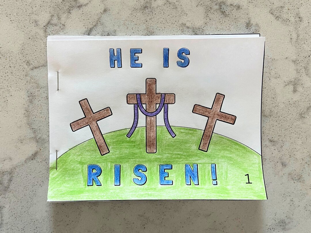 Easter Story Coloring Pages Craft Kids, Holy Week Christian Bible Lent ...