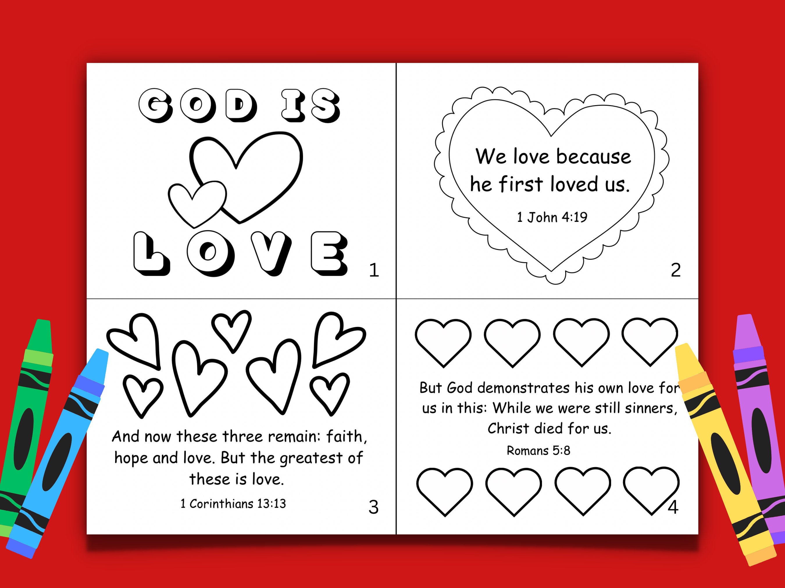 Christian Valentines Day Bible Coloring Pages Craft Kids, Bible Verse ...