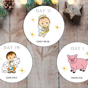 Advent Calendar Ornaments, Nativity Advent Kids Craft, Christian ...