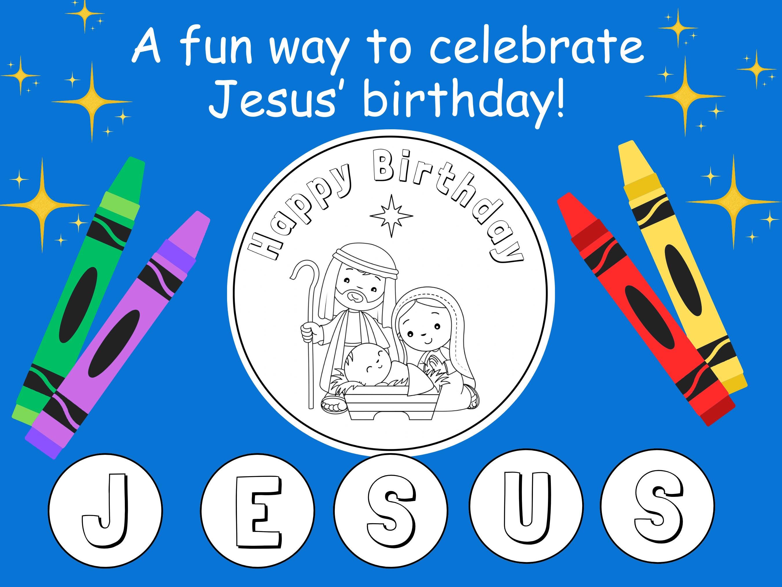 Happy Birthday Jesus Craft, Nativity Christmas Christian Activity ...
