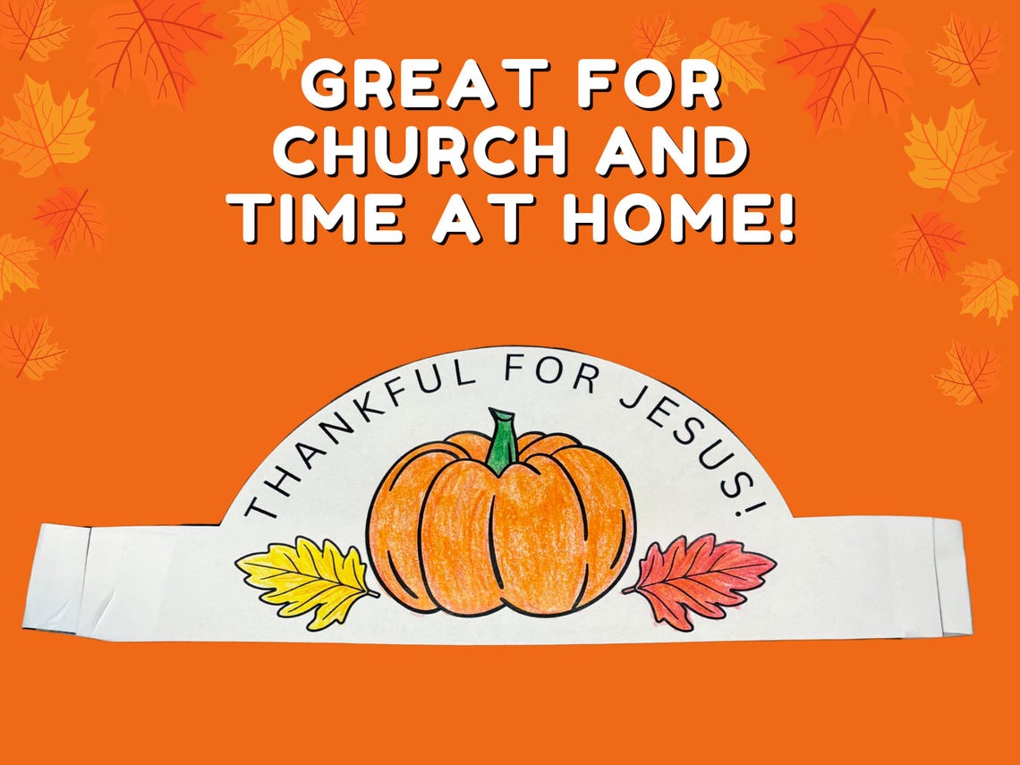 Christian Fall Thanksgiving Book Craft, Jesus Crown, Coloring Pages ...