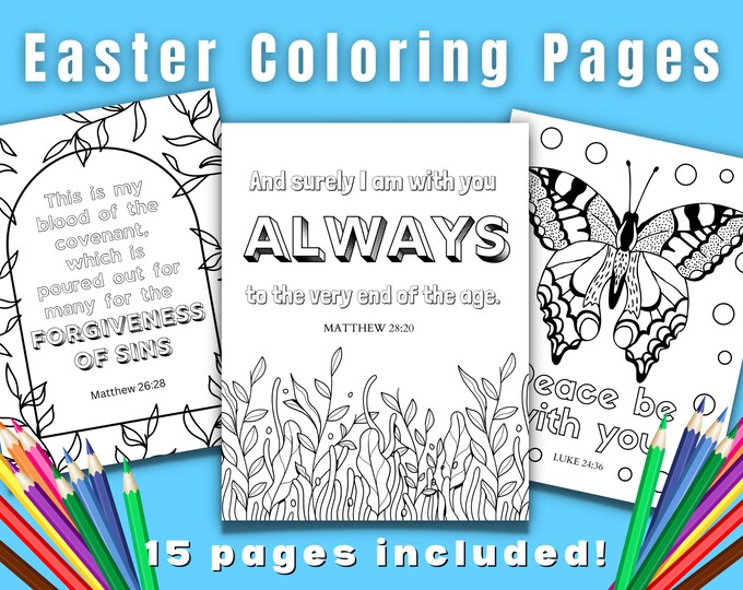 Easter Bible Verse Coloring Pages, Christian Scripture, Resurrection ...