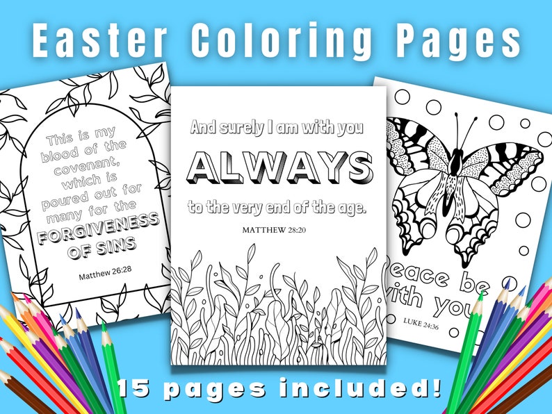 Christian Easter Scripture Coloring Pages Kids, Holy Week Resurrection ...