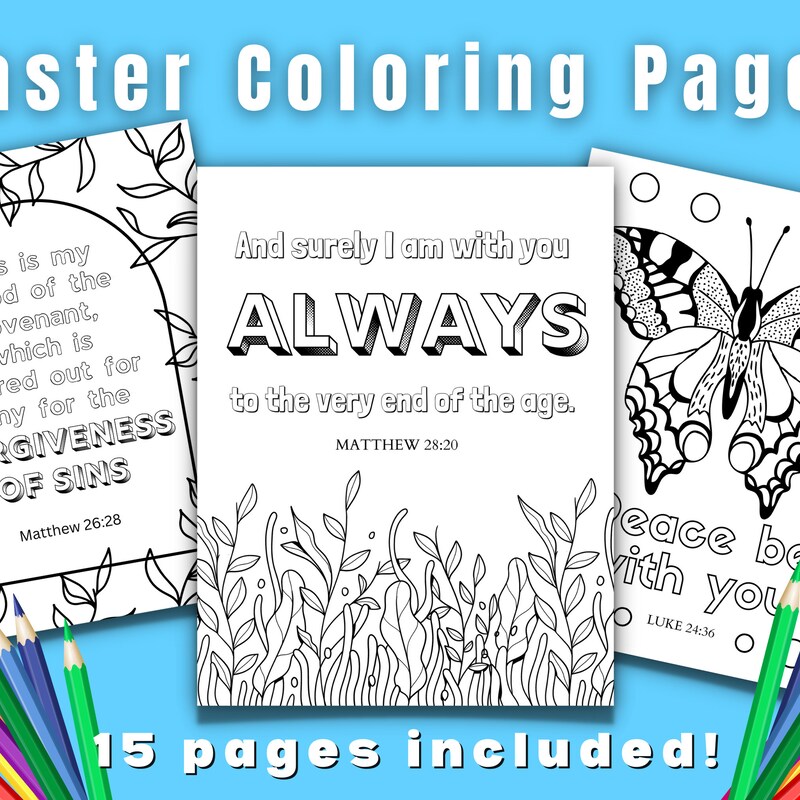 Scripture Coloring Pages - Etsy