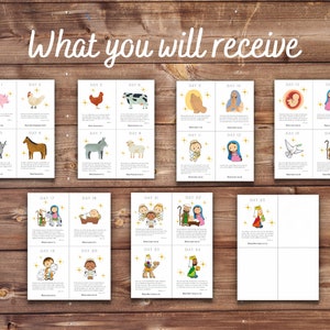 Advent Scripture Cards, Advent Calendar, Nativity Advent Calendar, Kids ...