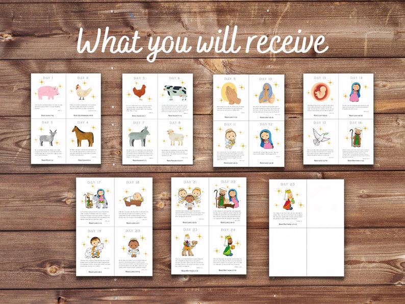 Advent Scripture Cards Advent Calendar Nativity Advent Etsy
