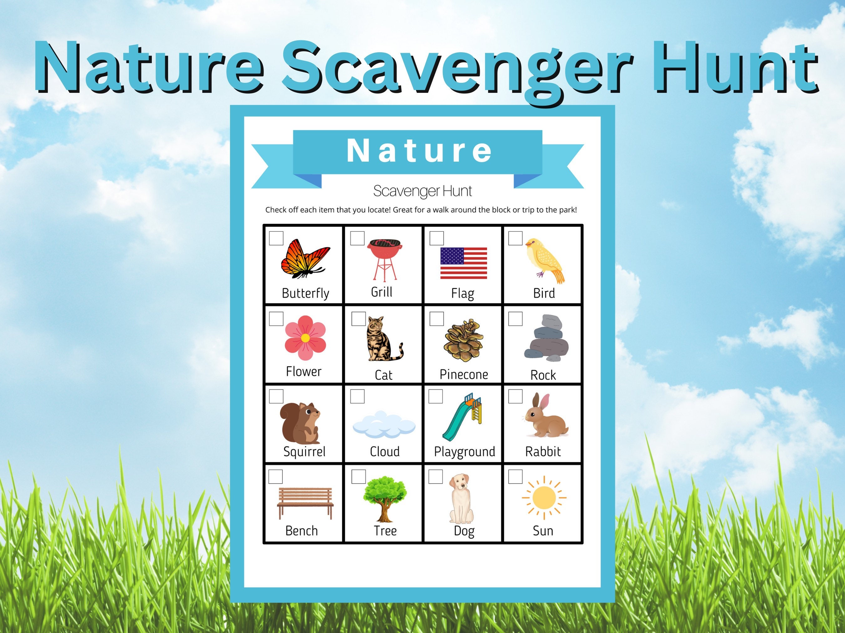 Spring Outdoor Scavenger Hunt, Treasure Hunt, Scavenger Hunt ...