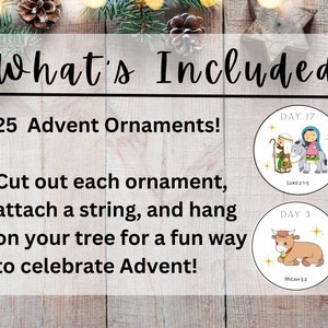Advent Calendar Ornaments, Nativity Advent Kids Craft, Christian ...