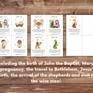 Advent Scripture Cards, Advent Calendar, Nativity Advent Calendar, Kids ...