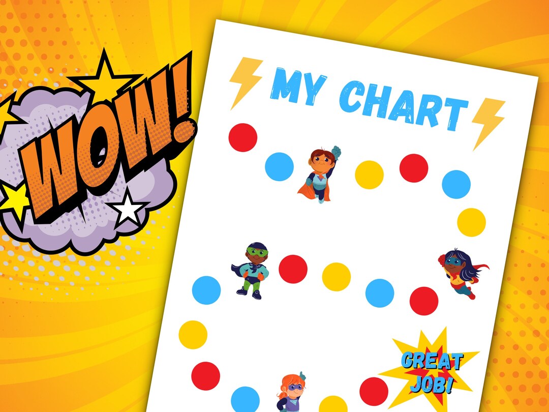Superhero Potty Training Reward Chart: Printable Behavior Tracker ...