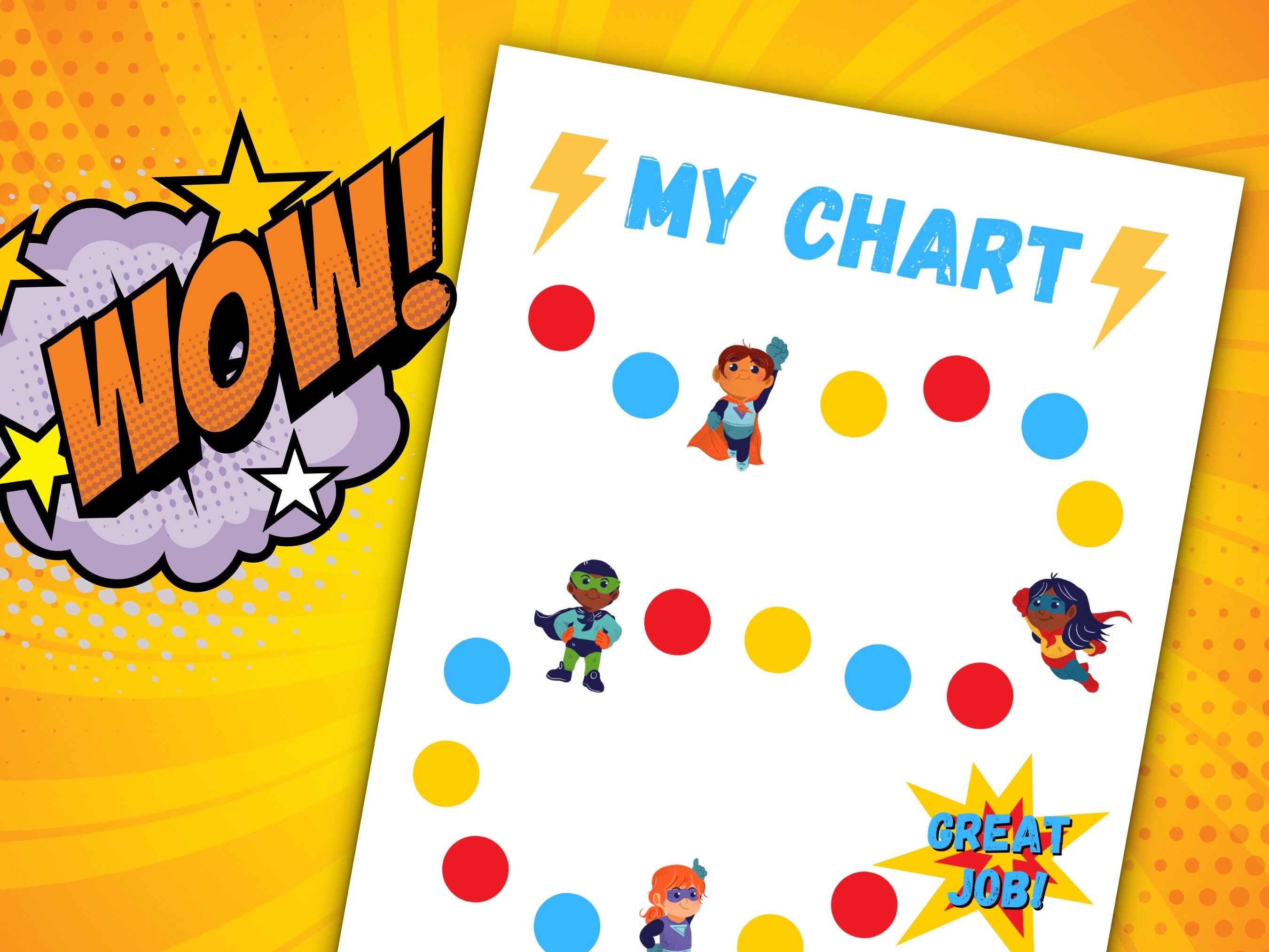 Superhero Potty Training Chart Potty Chart Reward Chart - Etsy UK