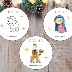 Advent Calendar Ornaments, Nativity Advent Kids Craft, Christian ...