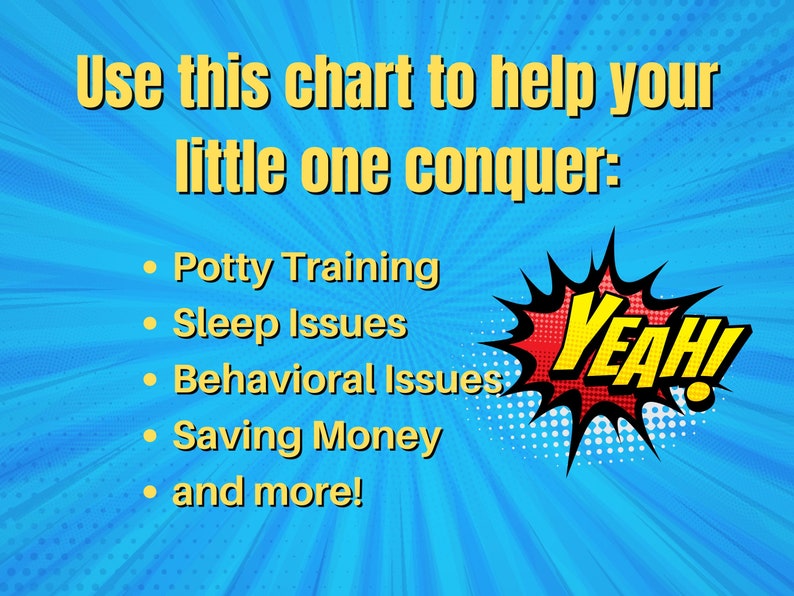 Superhero Potty Training Reward Chart: Printable Behavior Tracker ...