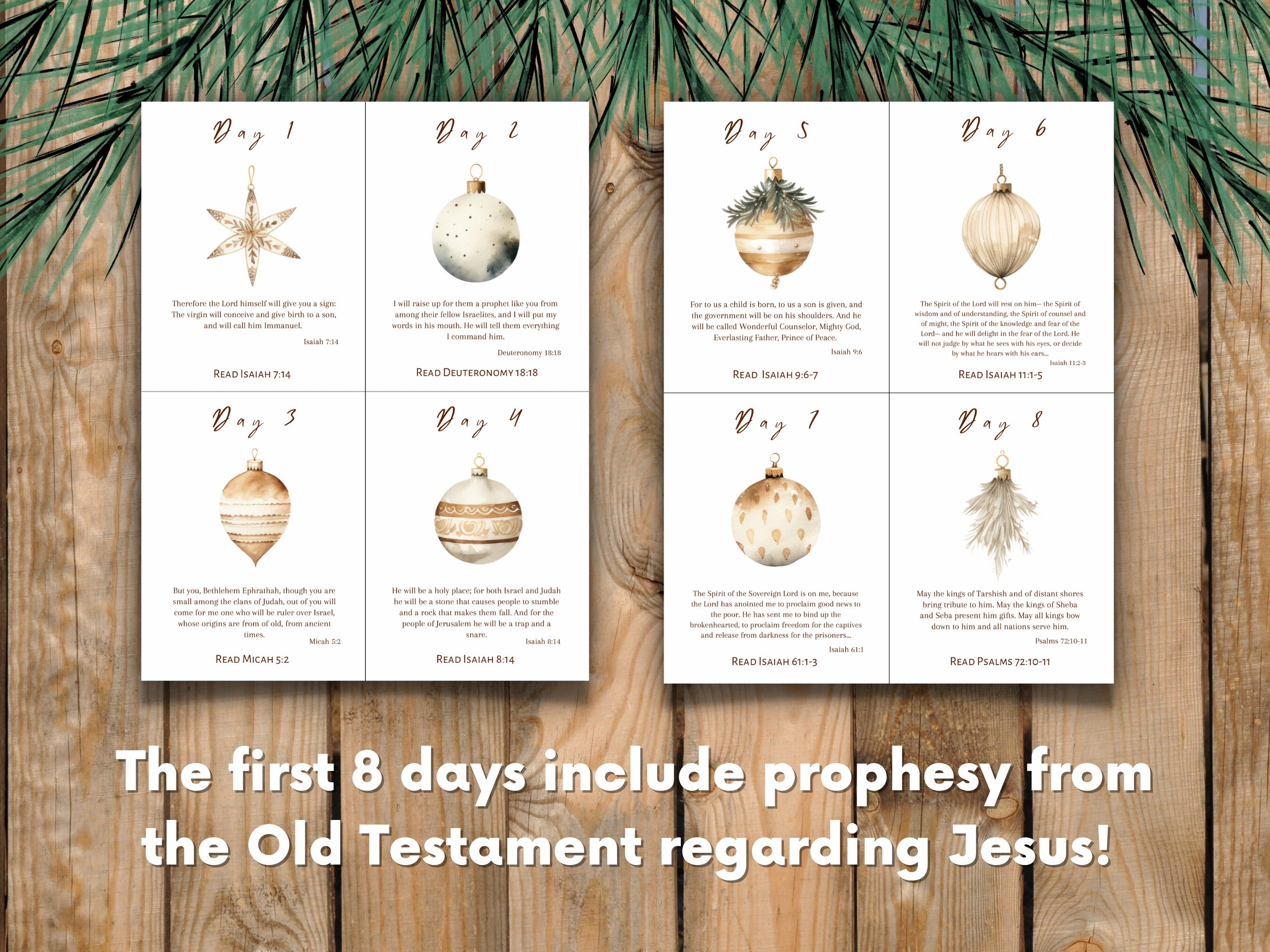 Advent Scripture Cards Women Teens Kids, Nativity Advent Calendar ...